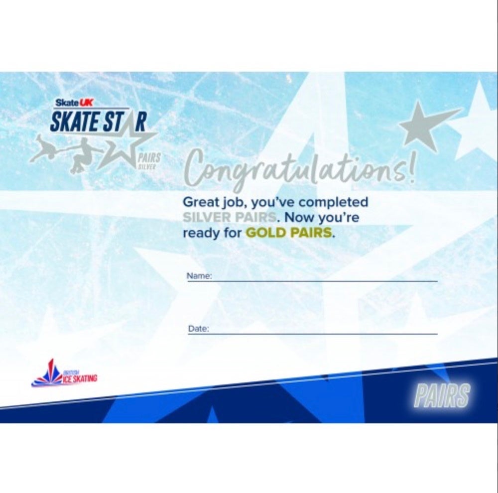 Skate UK Skate Stars Pairs Certificate - Platinum | British Ice Skating